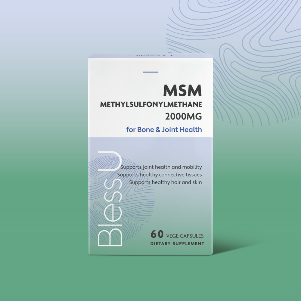 BlessU MSM 2000mg for Bone & Joint Health 60caps - Enzomall